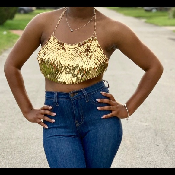 Tops | Sexy Gold Chain Top | Poshmark